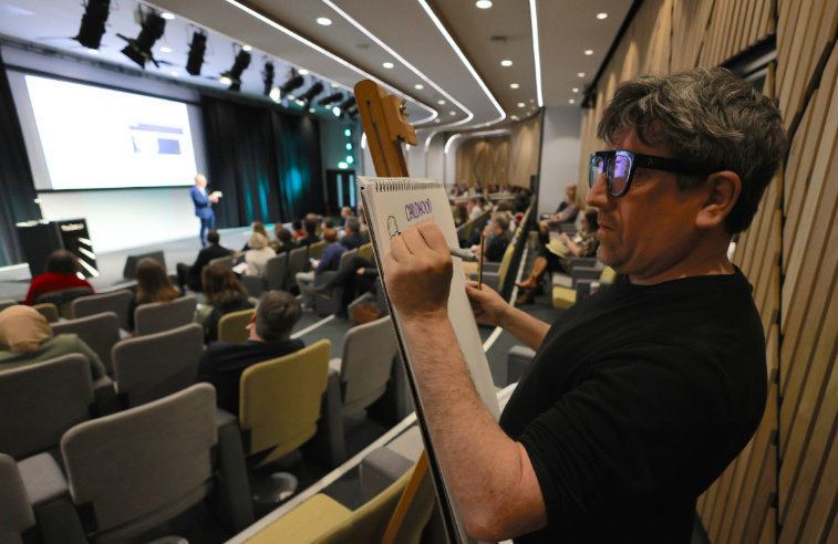 Live Scribing artist John Cooper. live scribing, visual minutes.
